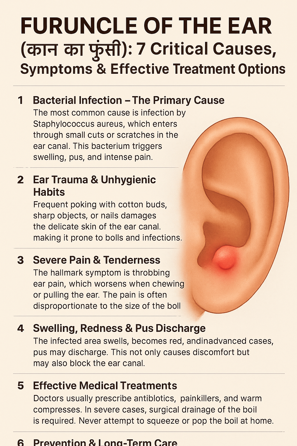 Furuncle of the Ear (कान का फुंसी): 7 Critical Causes, Symptoms ...